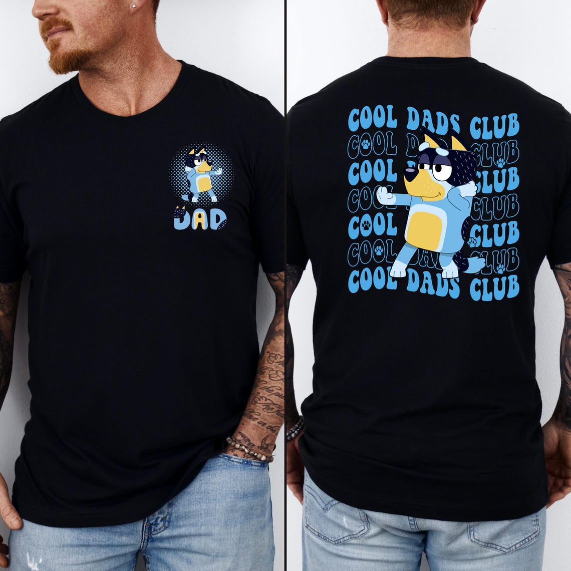 Bluey Cool Dads Club T-shirt, Bluey Dad Shirt, Bluey Bandit Family ...