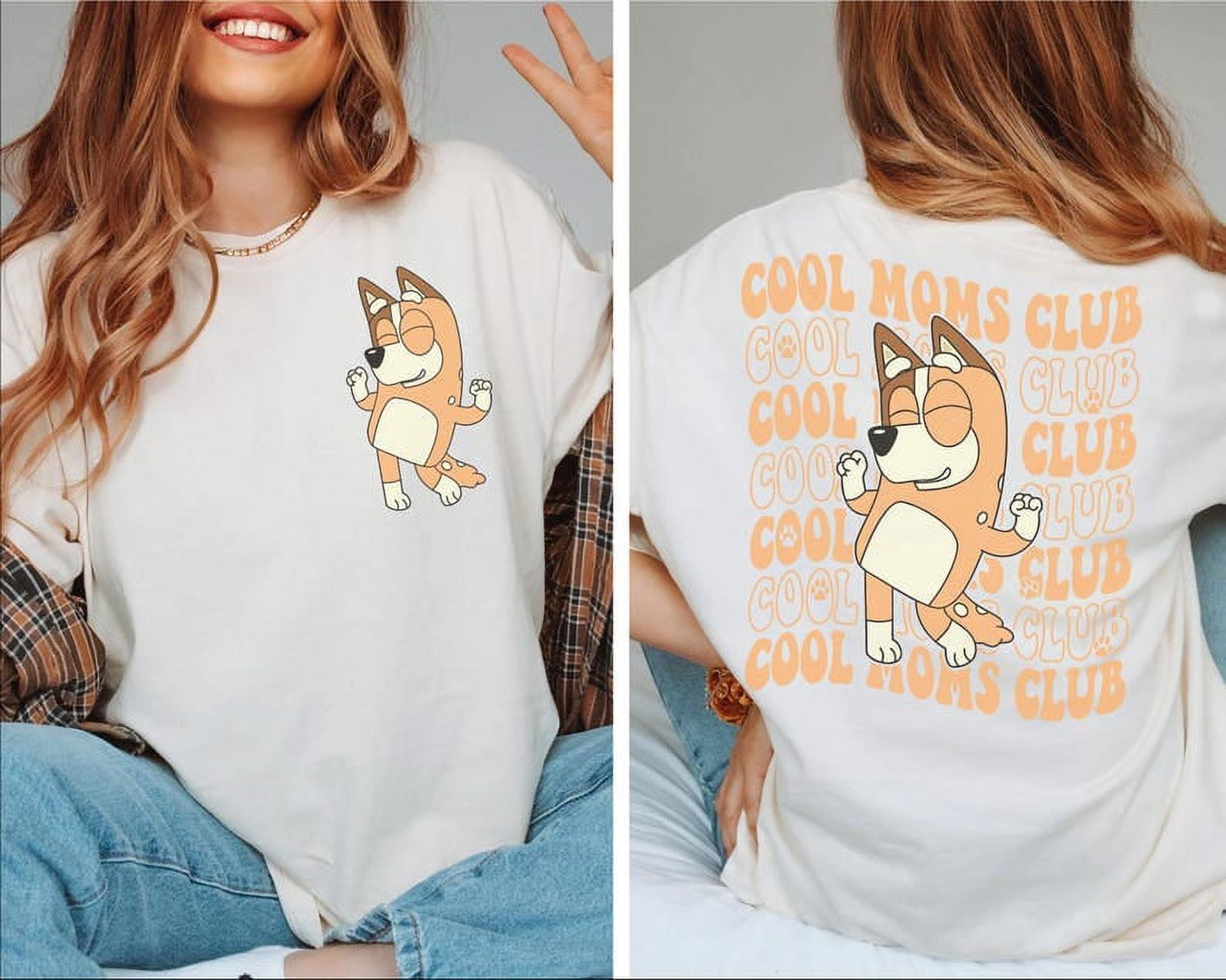 Bluey Cool Moms Club Shirt, Funny Mom Comfort Colors shirt, Mom ...
