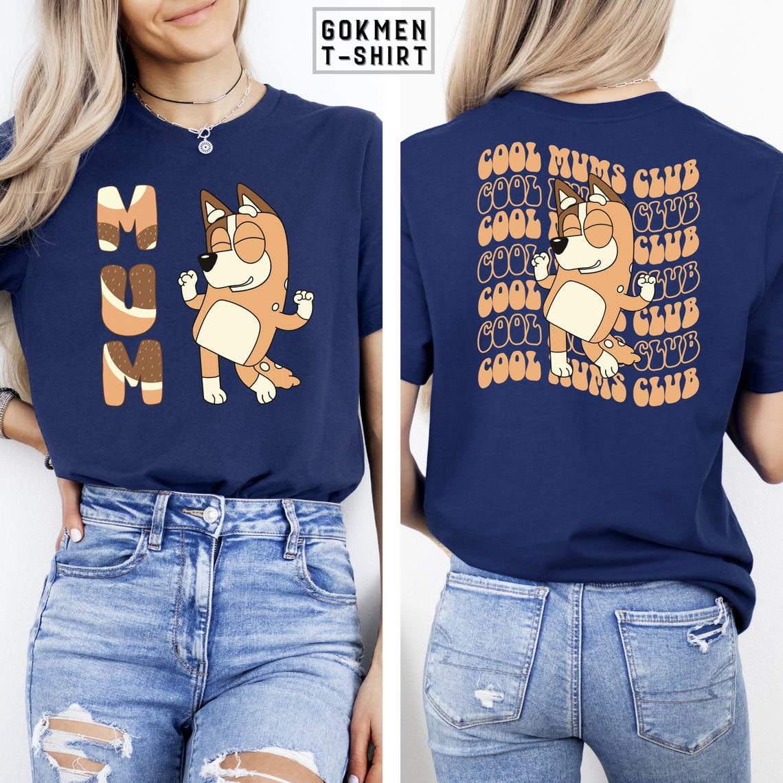 Bluey Cool Mum Chilli T-Shirt, Retro Rad Mom Shirt, Rad Mum Family ...