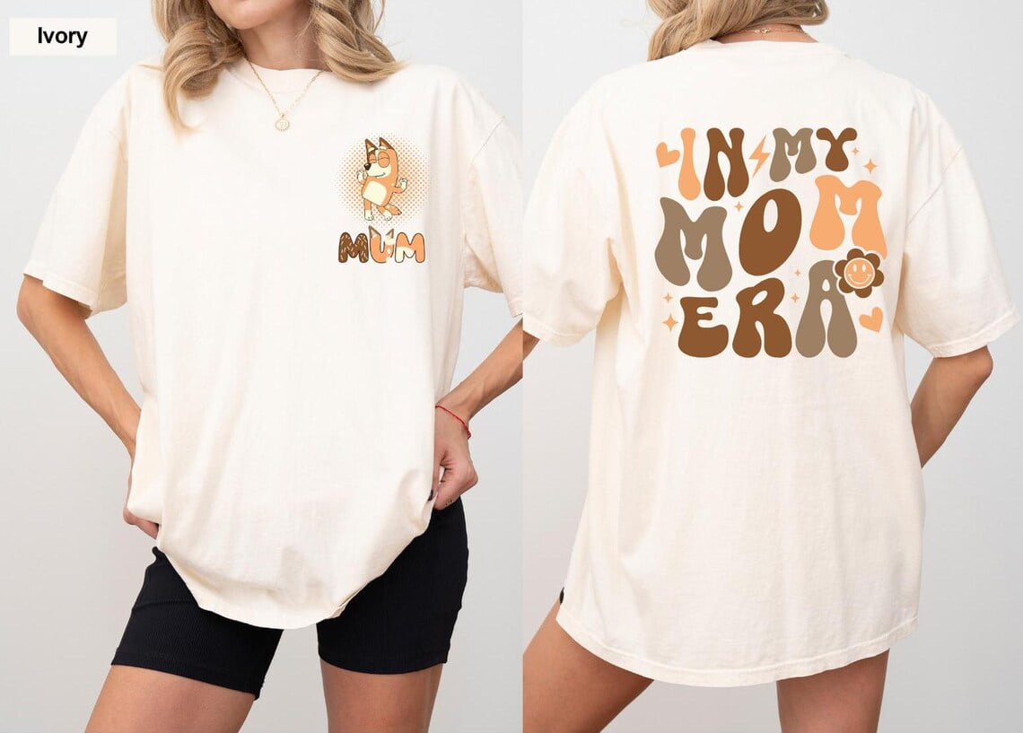 Bluey Cool Mums Club Chilli Hoodie, In My Mom Era Tshirt, Bluey Shirt ...