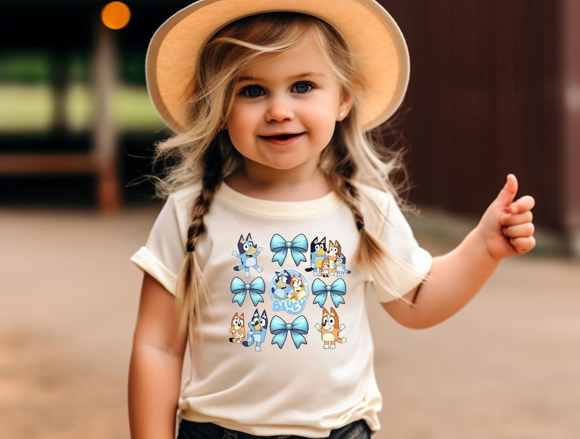 Bluey Coquette Aesthetic, Cute and Stylish Design, Bella Canvas Toddler ...