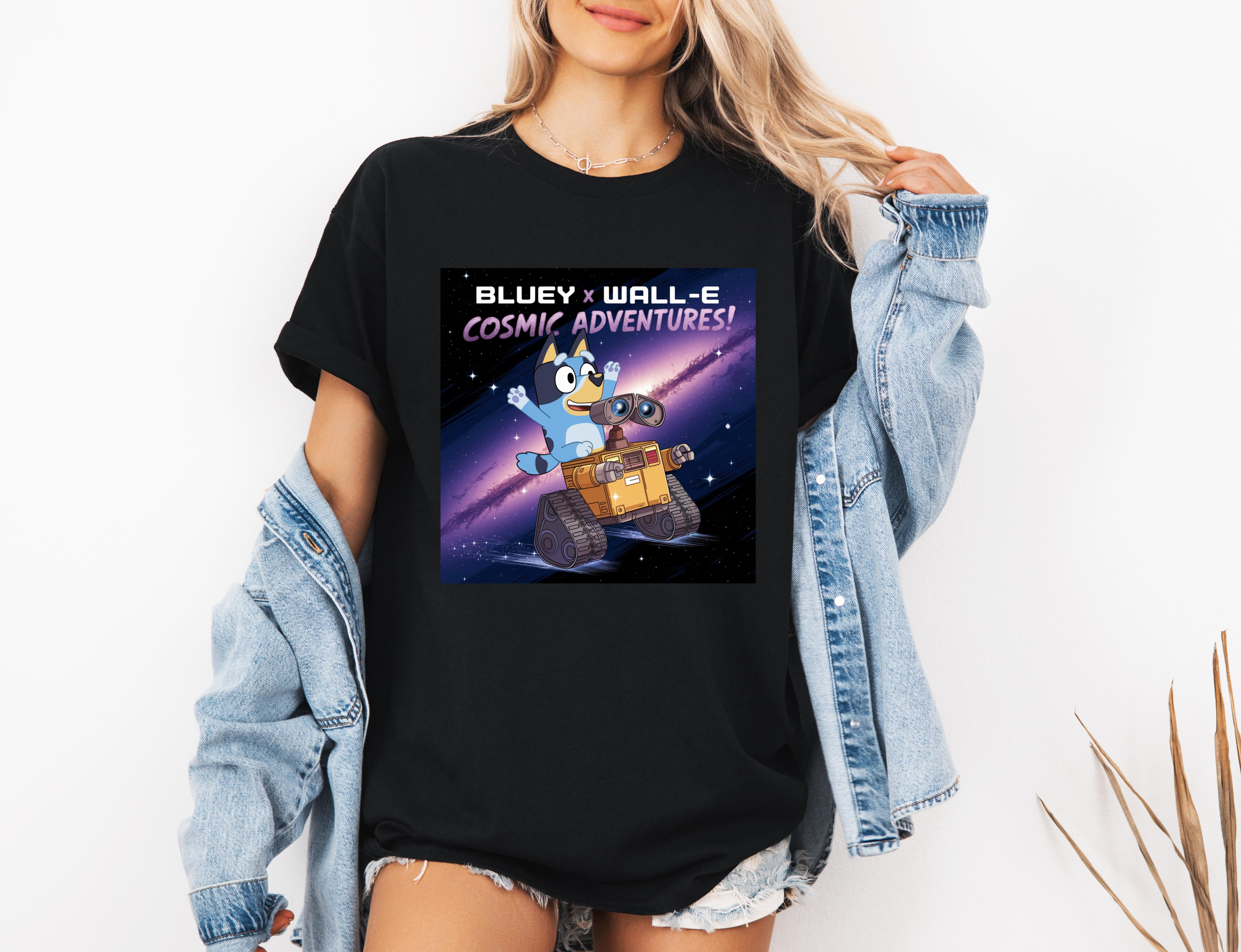 Bluey Cosmic Adventures Bluey x WALL-E T-shirt, Space Journey Design ...