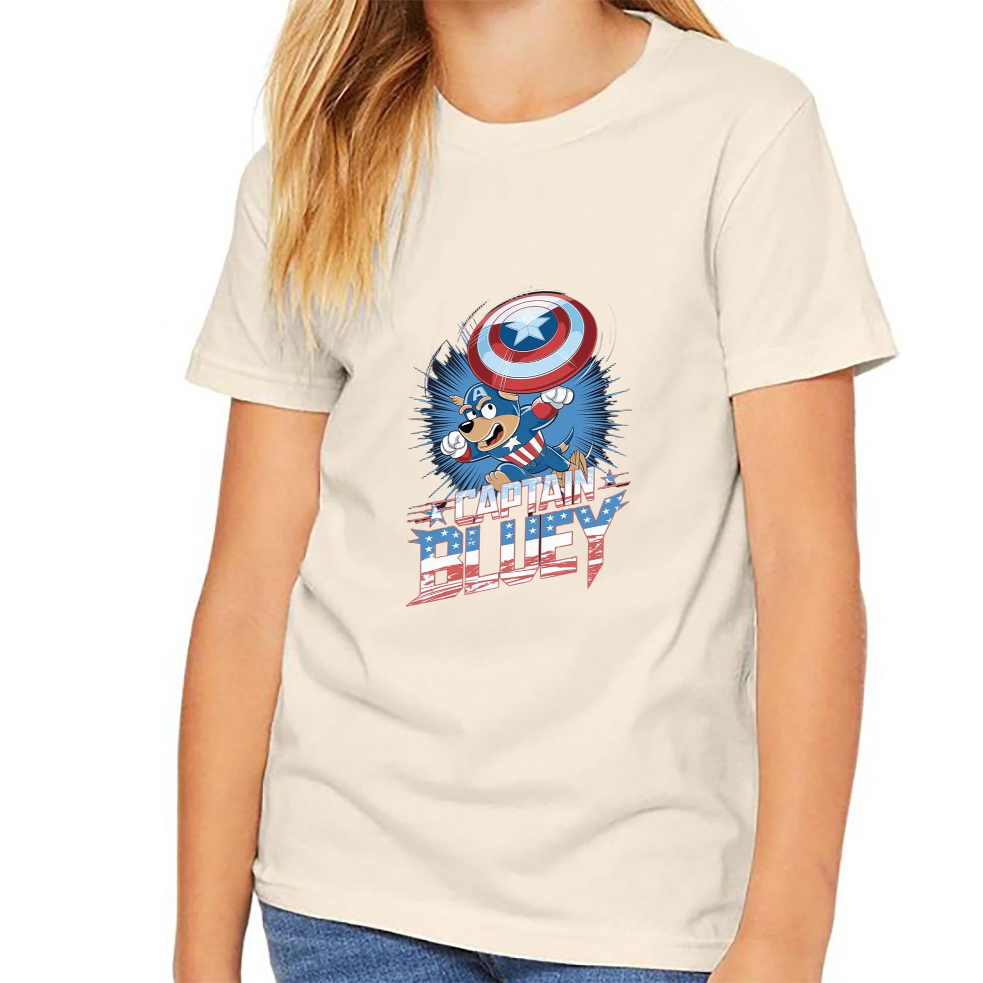 Bluey Courageous Captain Pup With Star Badge, Hero-Inspired Design For ...