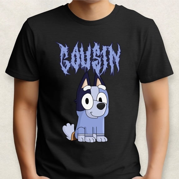 Bluey Cousin (Socks) Metal Shirt, Bluey, Black Metal, Goth Disney ...