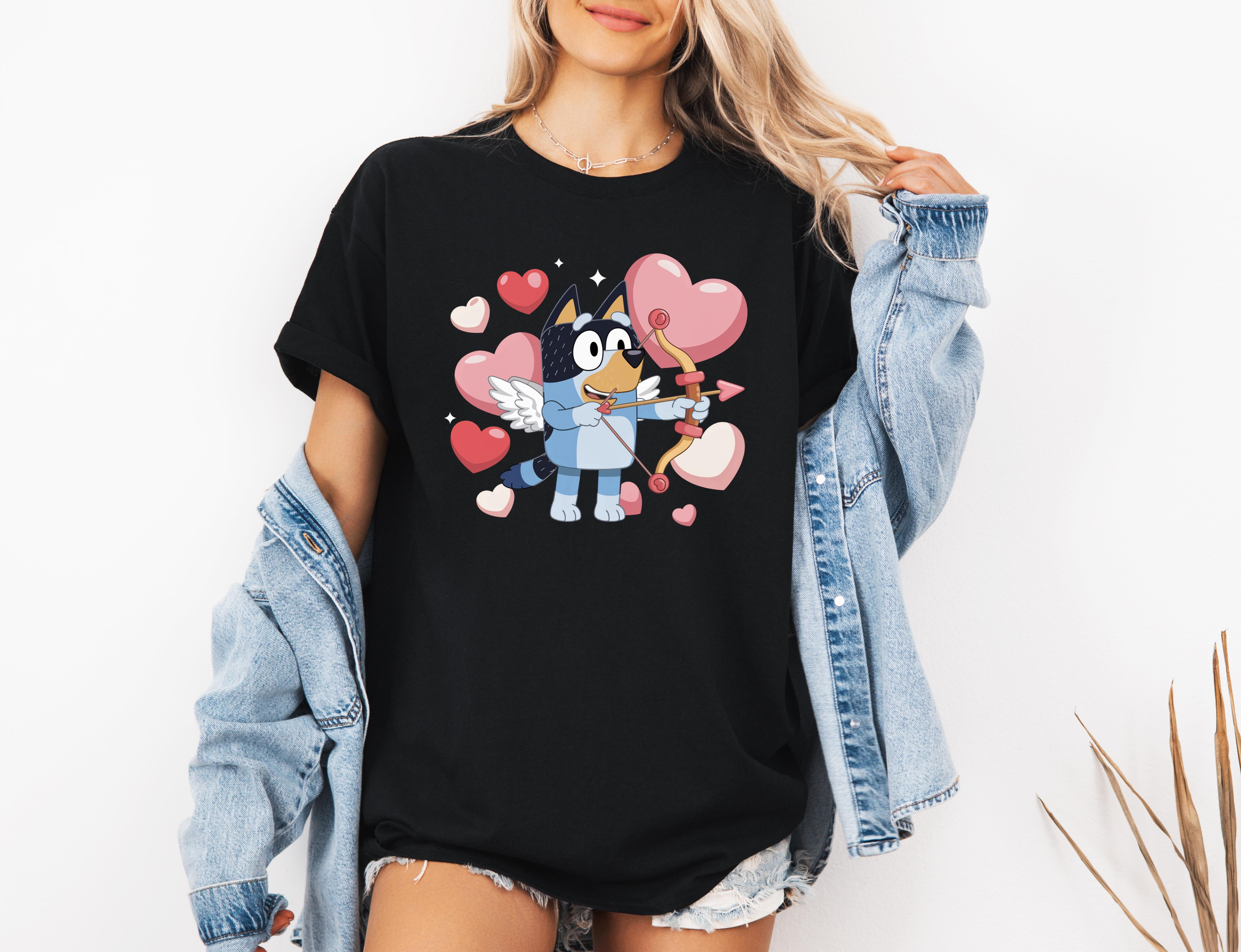 Bluey Cupid Love Bluey T-shirt, Fun Love’s Design, Unisex S-5XL Shirt ...