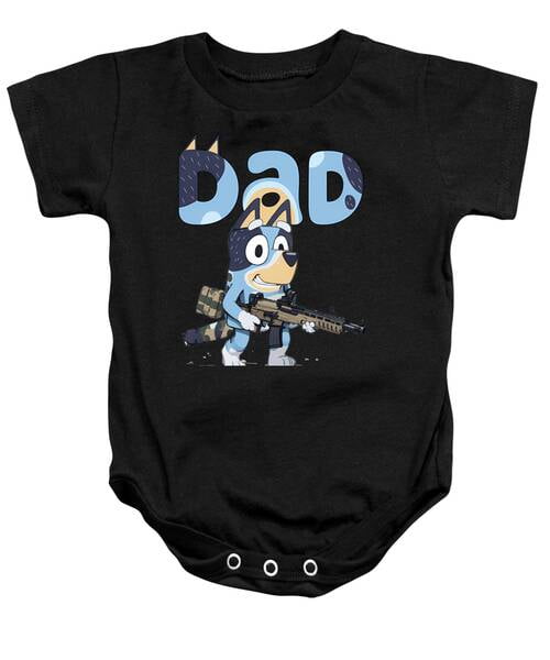 Bluey Dad Army Baby Onesie Bluey Birthday Shirt, Bluey Theme Party ...