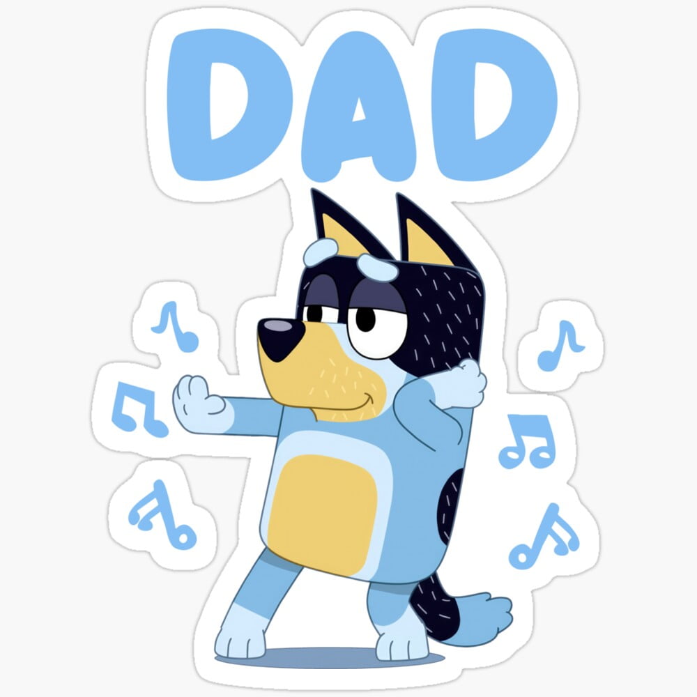Bluey Dad Bandit Dad Sticker Phone Decal Water Bottle Stickers Car ...
