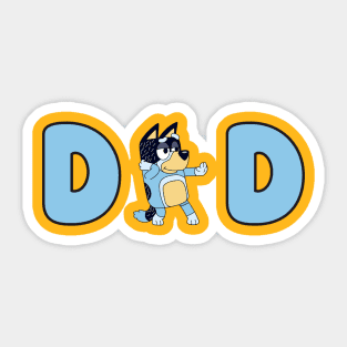 Bluey Dad Bandit Happy Father'S Day 2 Sticker Bluey Stickers For Kids ...