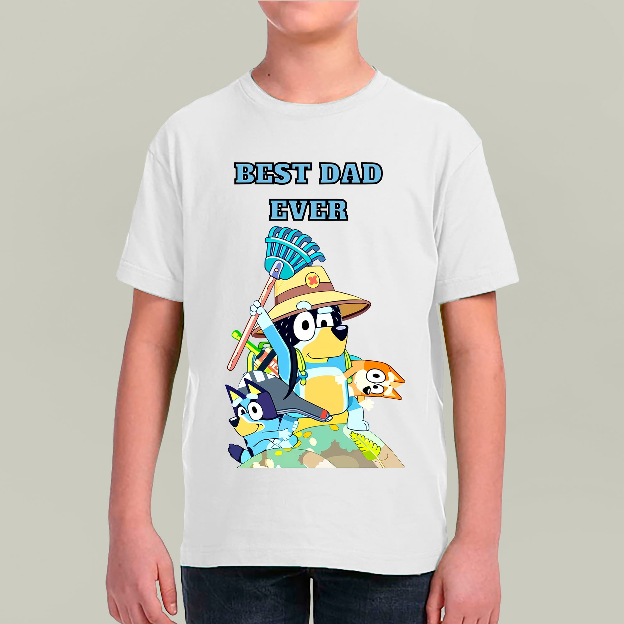 Bluey Dad Best Dad Ever Best T-Shirt Toddler Shirt, Size 3T, Black Tee ...