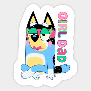 Bluey Dad - Bluey Girl Dad Sticker Bluey Stickers For Kids, Bluey ...
