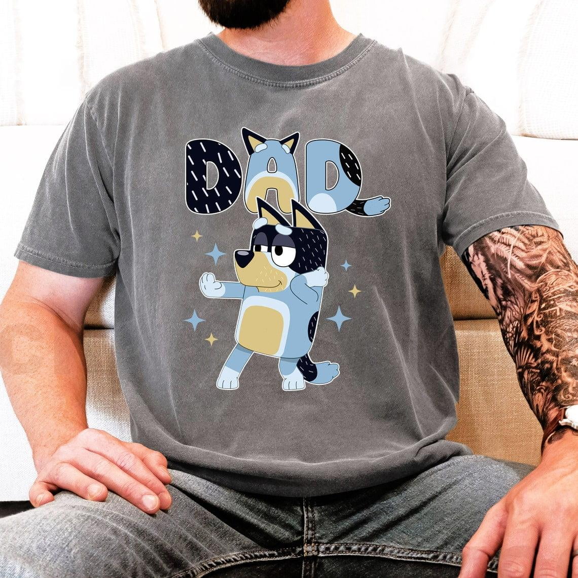 Bluey Dad Dark Heather Shirt, Bluey Dad Tee, Cool Dad Bluey Shirt, Rad ...