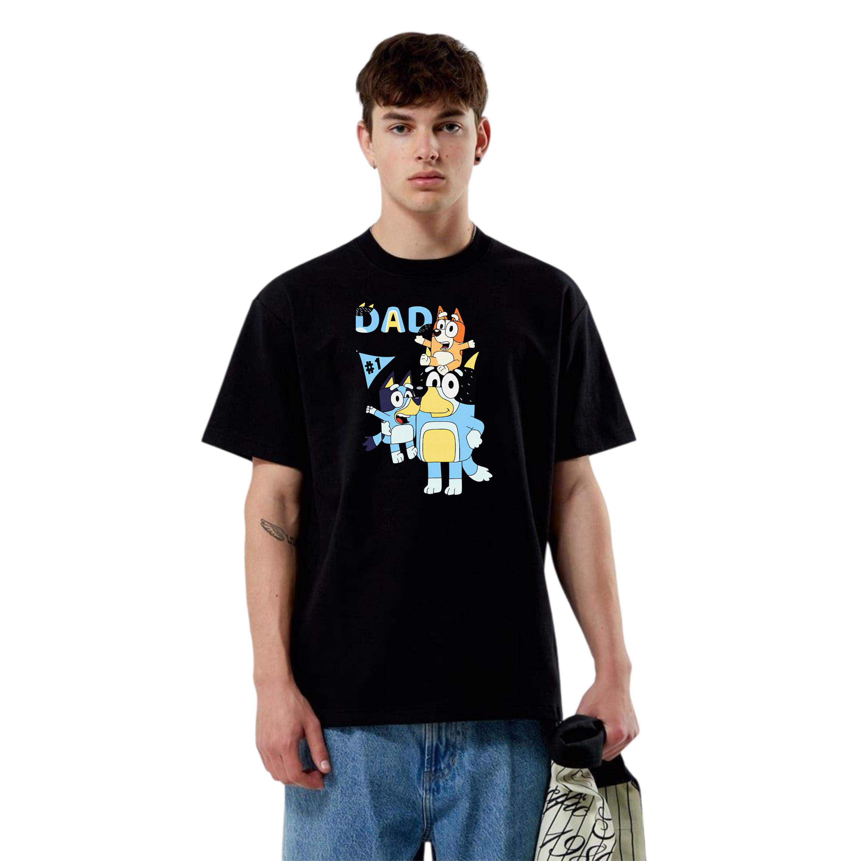 Bluey Dad Father Days T-Shirt Family Mom Era Cartoon Party, for men ...