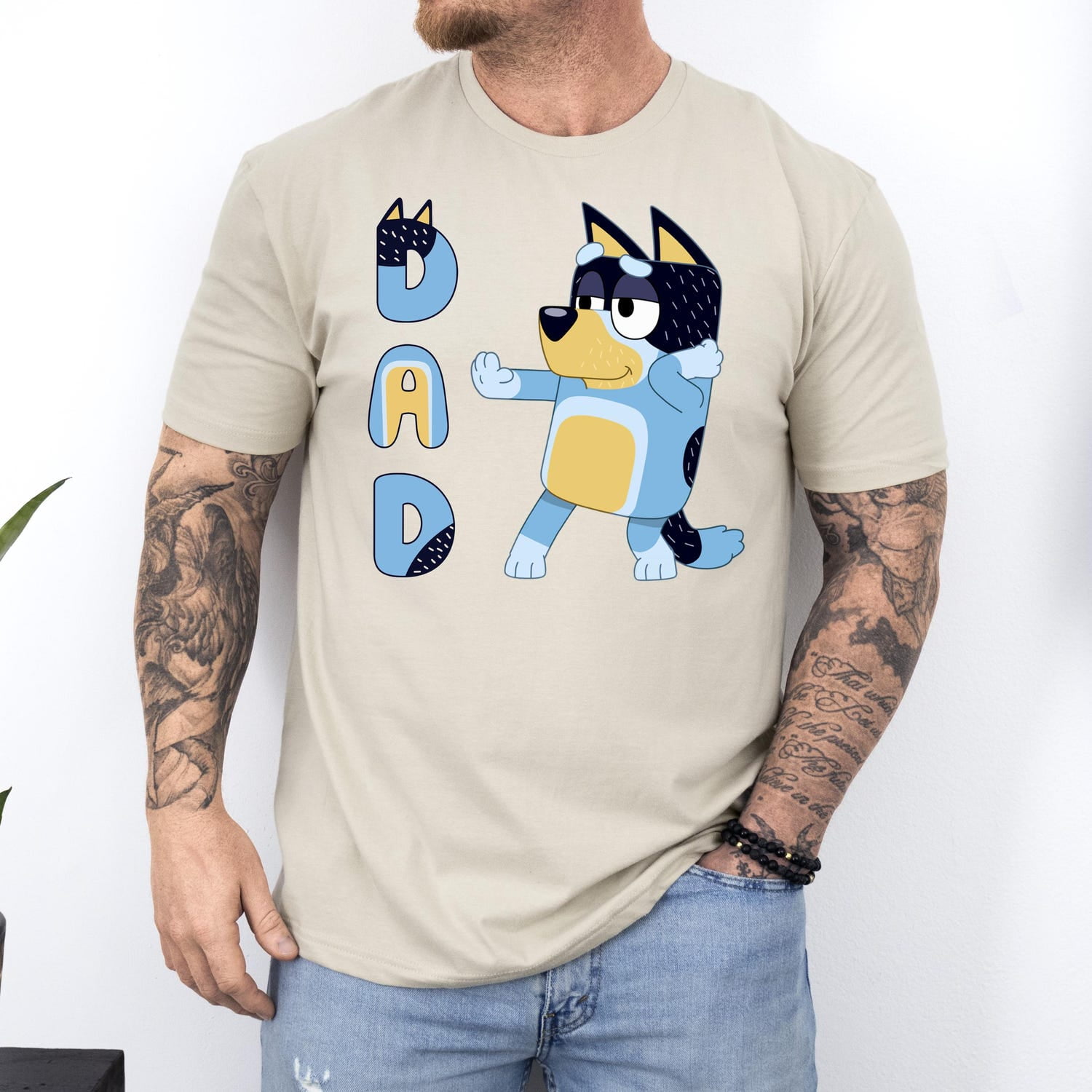 Bluey Dad Heeler Family T-Shirt, Bandit T-Shirt, Father’S Day Gift ...