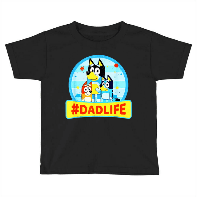 Bluey Dad Life Fathers Day Toddler T Shirt Bluey Cartoon Shirt, Bluey ...