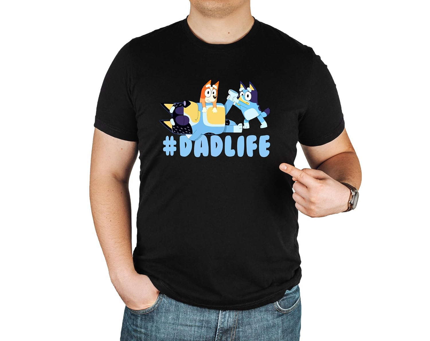 Bluey Dad Life Shirt, Dad Life Tshirt, Bluey Bandit Shirt - Walmart.com