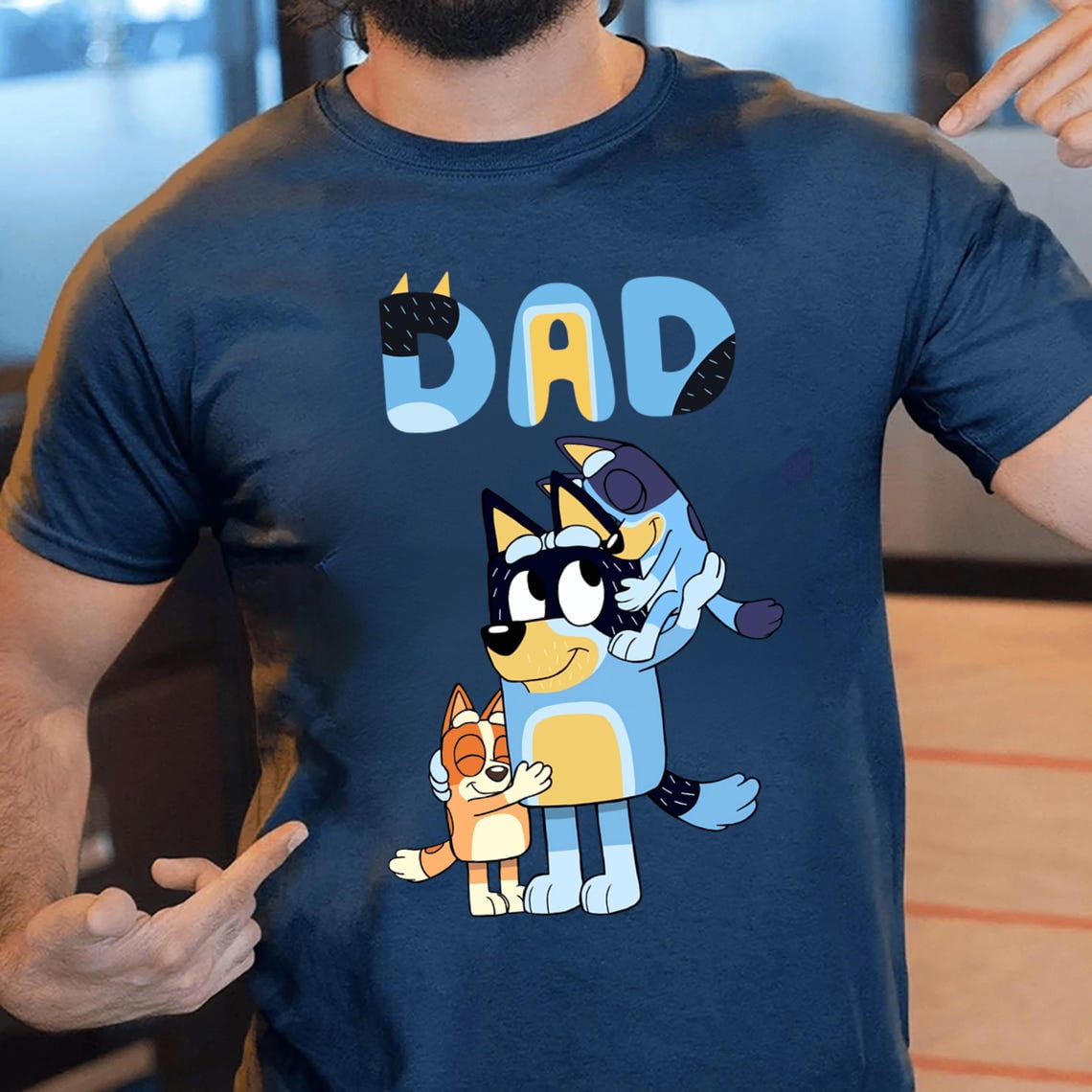 Bluey Dad Life Shirt, Funny Bandit Dad Tee, Father’s Day Gift T-Shirt ...