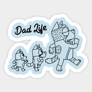Bluey Dad Life Sticker Bluey Stickers For Kids, Bluey Stickers Party ...