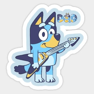 Bluey Dad Metal Sticker Bluey Stickers For Kids, Bluey Stickers Party ...