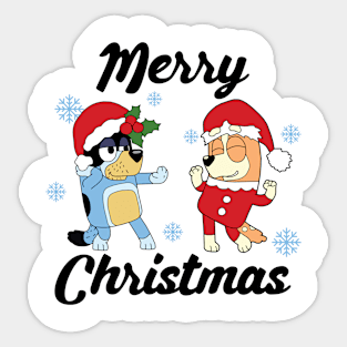 Bluey Dad And Mum On Christmas Sticker Bluey Stickers For Kids, Bluey ...
