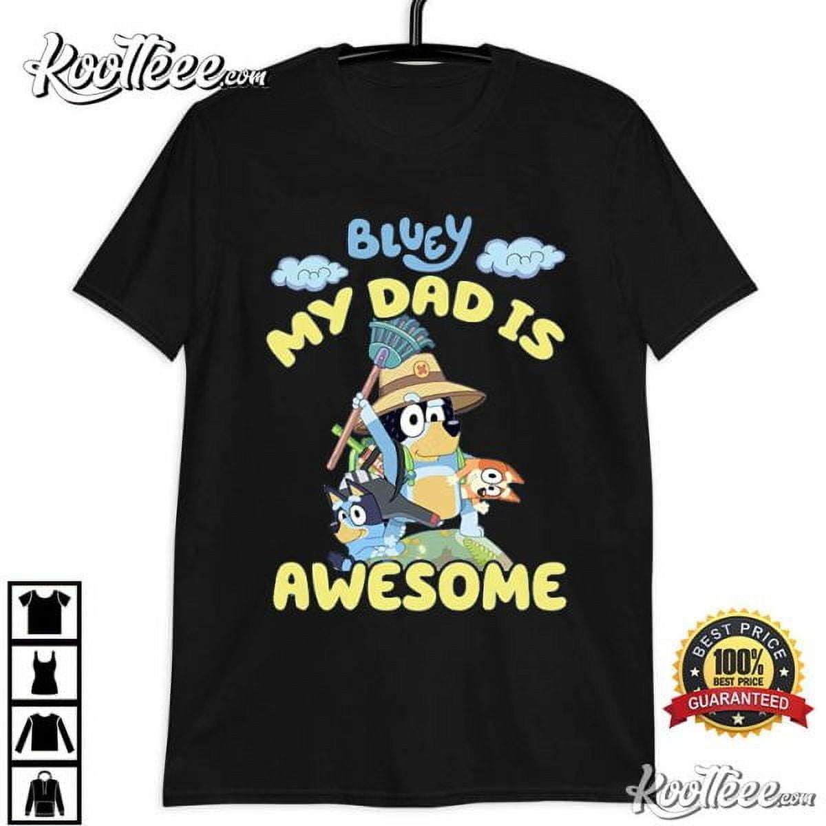 Bluey Dad Rad Dad Bandit Happy Father’s Day T-Shirt,Sand Color,Size 3XL ...