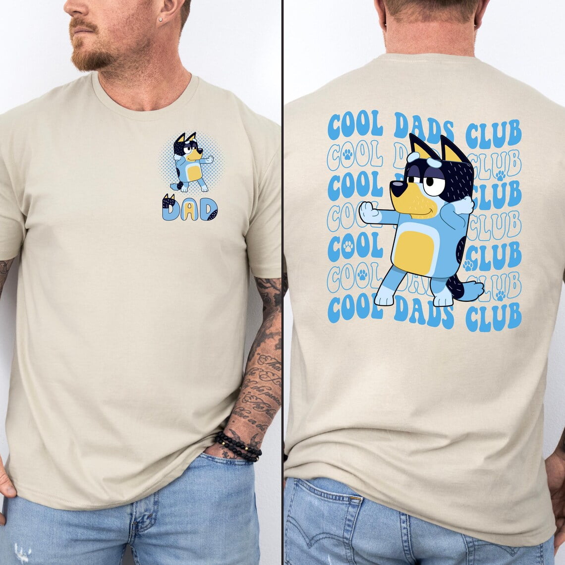 Bluey Dad Shirt,Cool Dads Club, Bluey family shirt, Bluey family Shirt ...