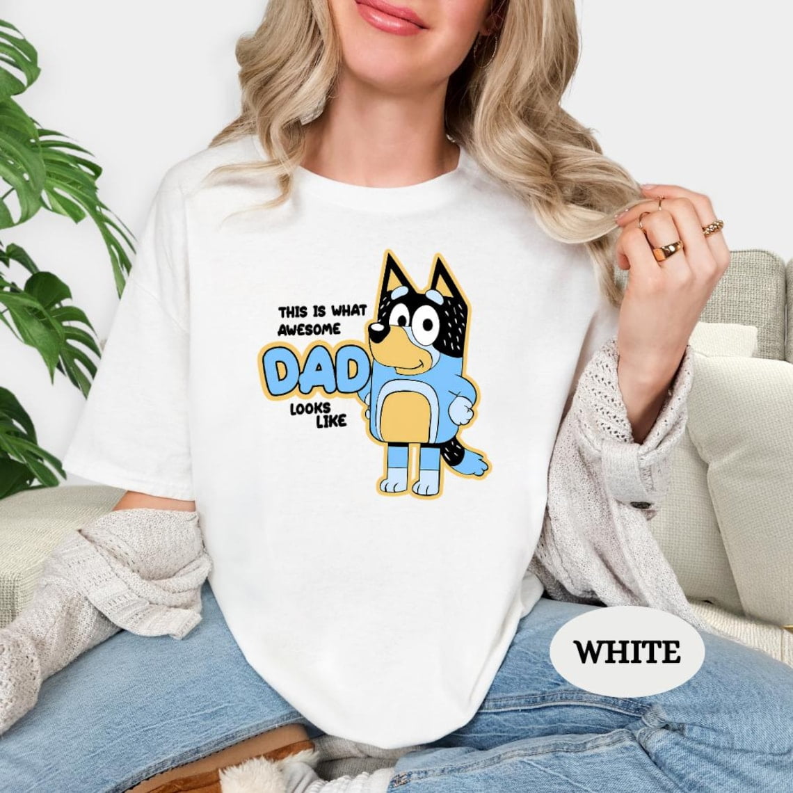 Bluey Dad Shirt, This Is What Awesome Dad Looks Like Shirt, Bluey Adult ...