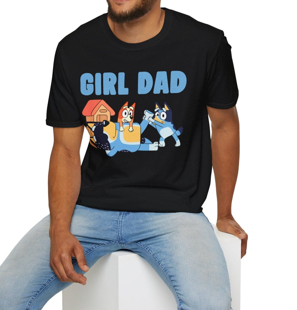 Bluey Dad T-Shirt - Girl Dad - Bluey Family - Father's Day - Tactical ...