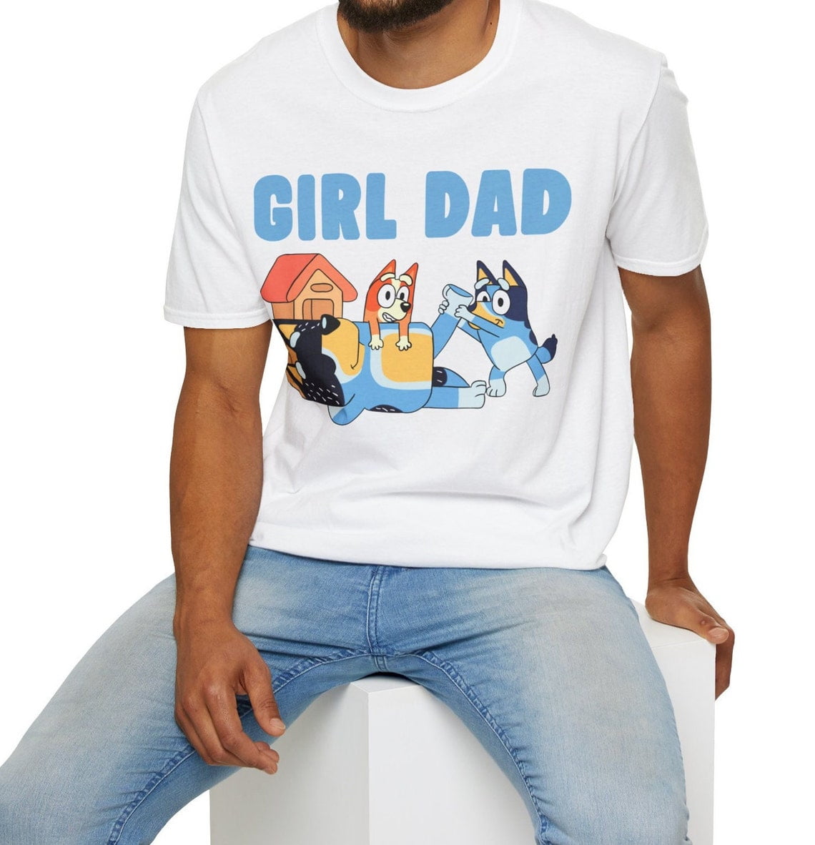 Bluey Dad T-Shirt - Girl Dad - Bluey Family - Father's Day - Tactical ...