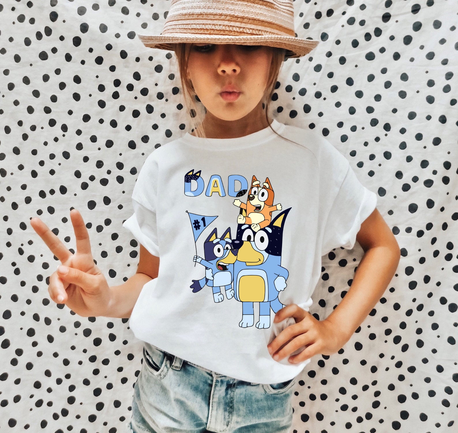Bluey Dad Youth Toddler Kids T-Shirt, Father Days Tshirt, Bluey Family ...
