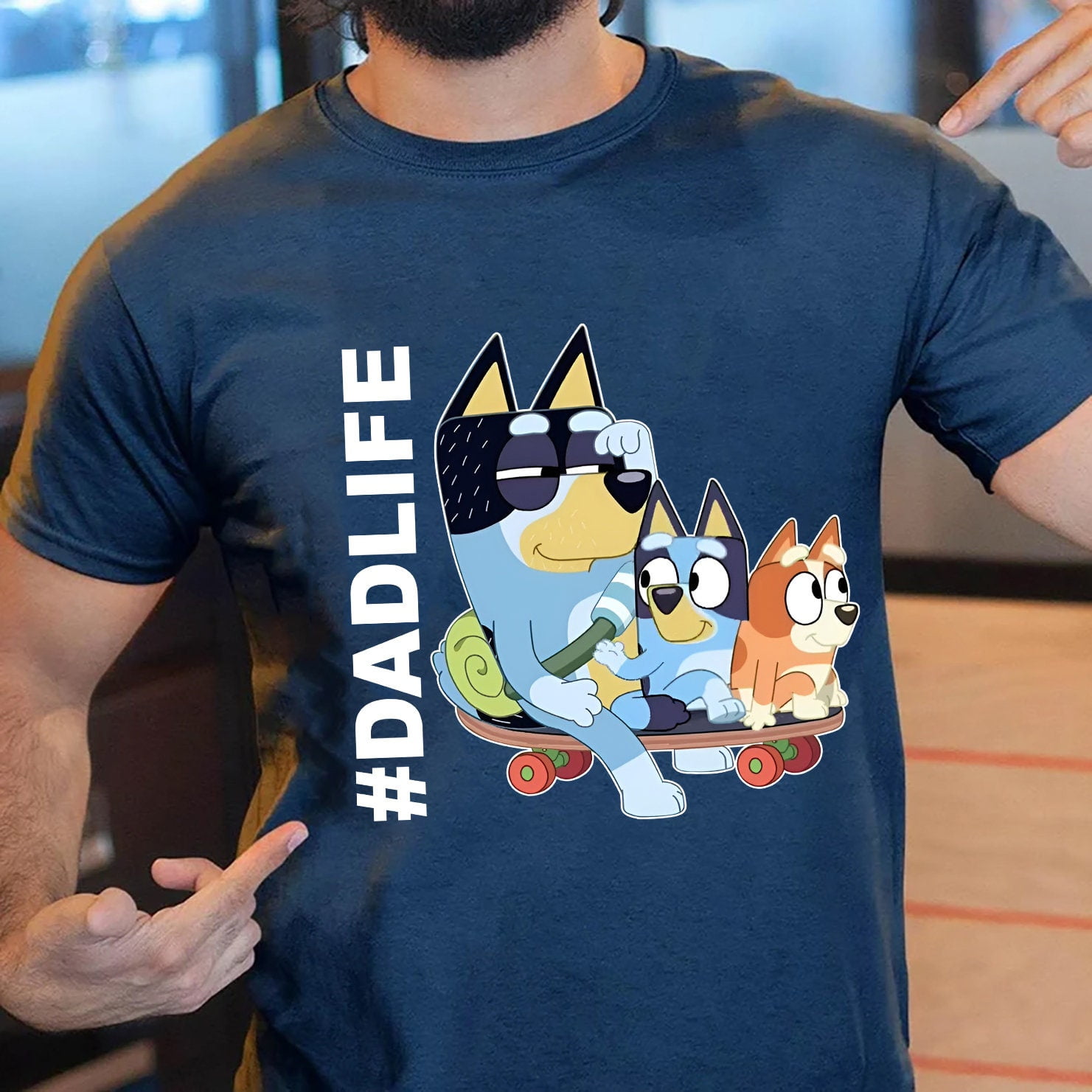 Bluey Dadlife Dad And Son T Shirt, Bluey Birthday Shirt, Disneyland ...