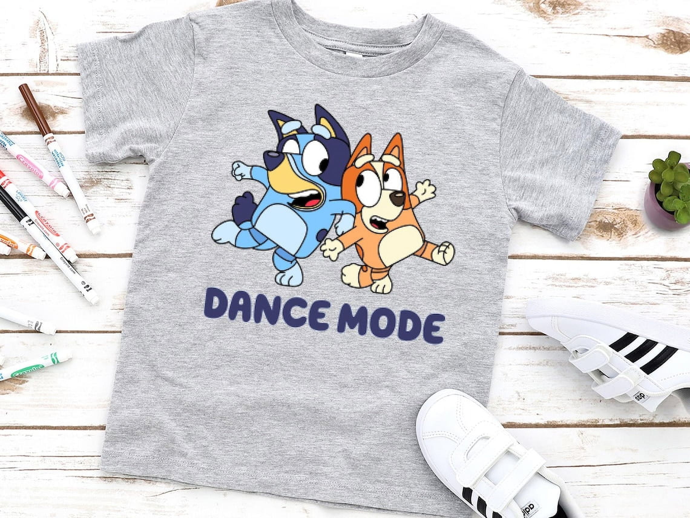 Bluey Dance Mode, Fun Dancing Cartoon Theme, Bella Canvas Toddler Shirt ...
