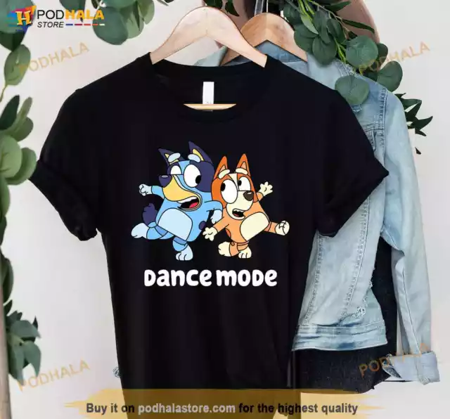 Bluey Dance Mode Shirt Bluey Birthday Shirt Bluey Family Shirt,Ash Grey ...