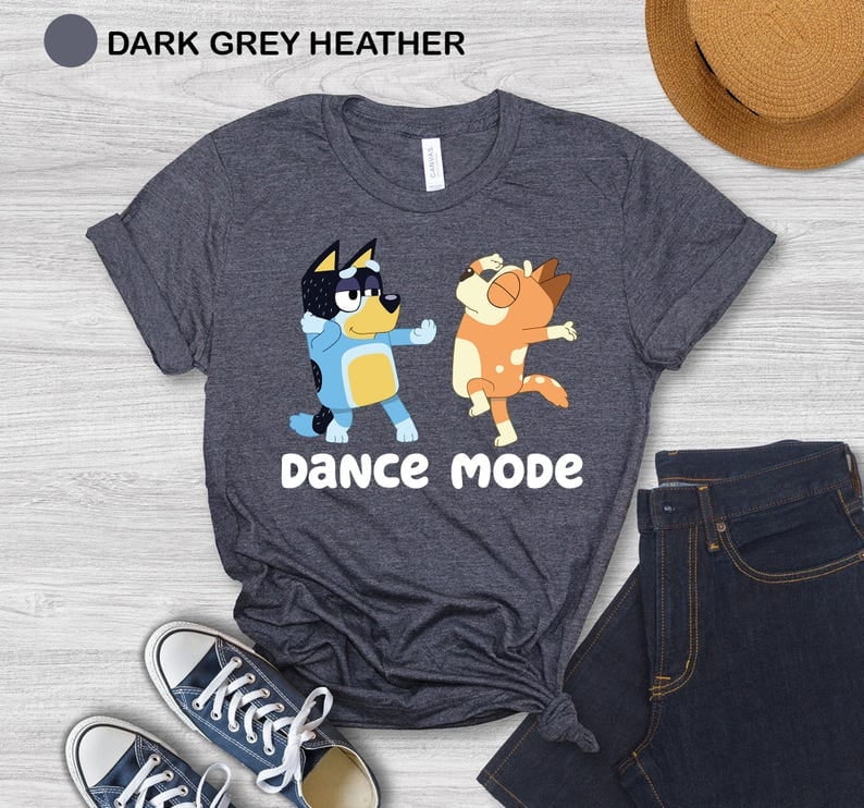 Bluey Dance Mode Shirt, Bluey Shirt, Birthday Party Bandit Heeler And ...