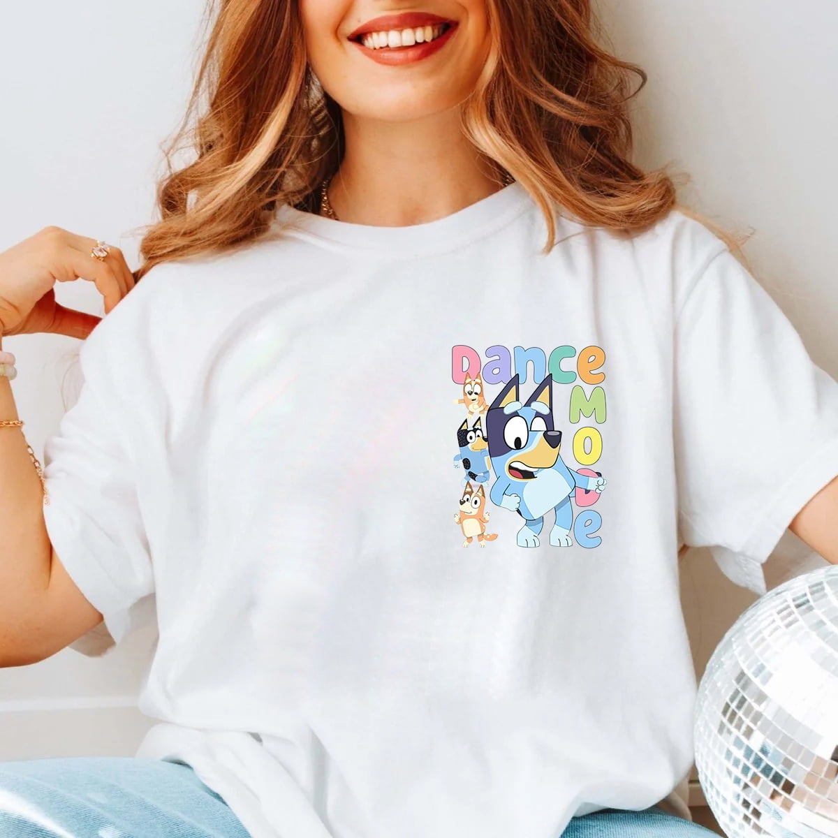 Bluey Dance Mode T-Shirt, Friends Of Bluey Family Corner Design Shirt ...