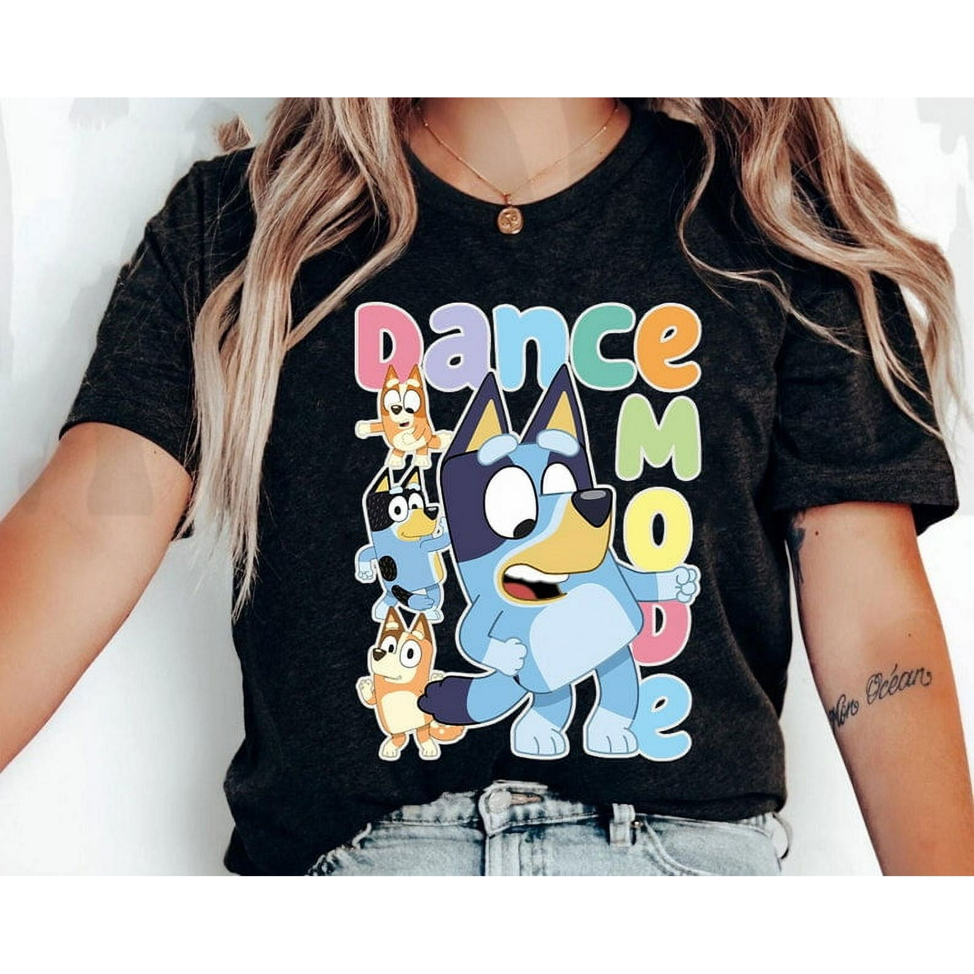 Bluey Dance Mode T-Shirt, Retro Birthday Design, Family Matching Shirt ...