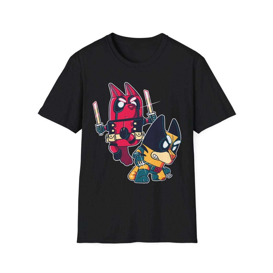 Bluey Deadpool And Wolverine Adulshirt Comfort Colors Shirt - Walmart.com