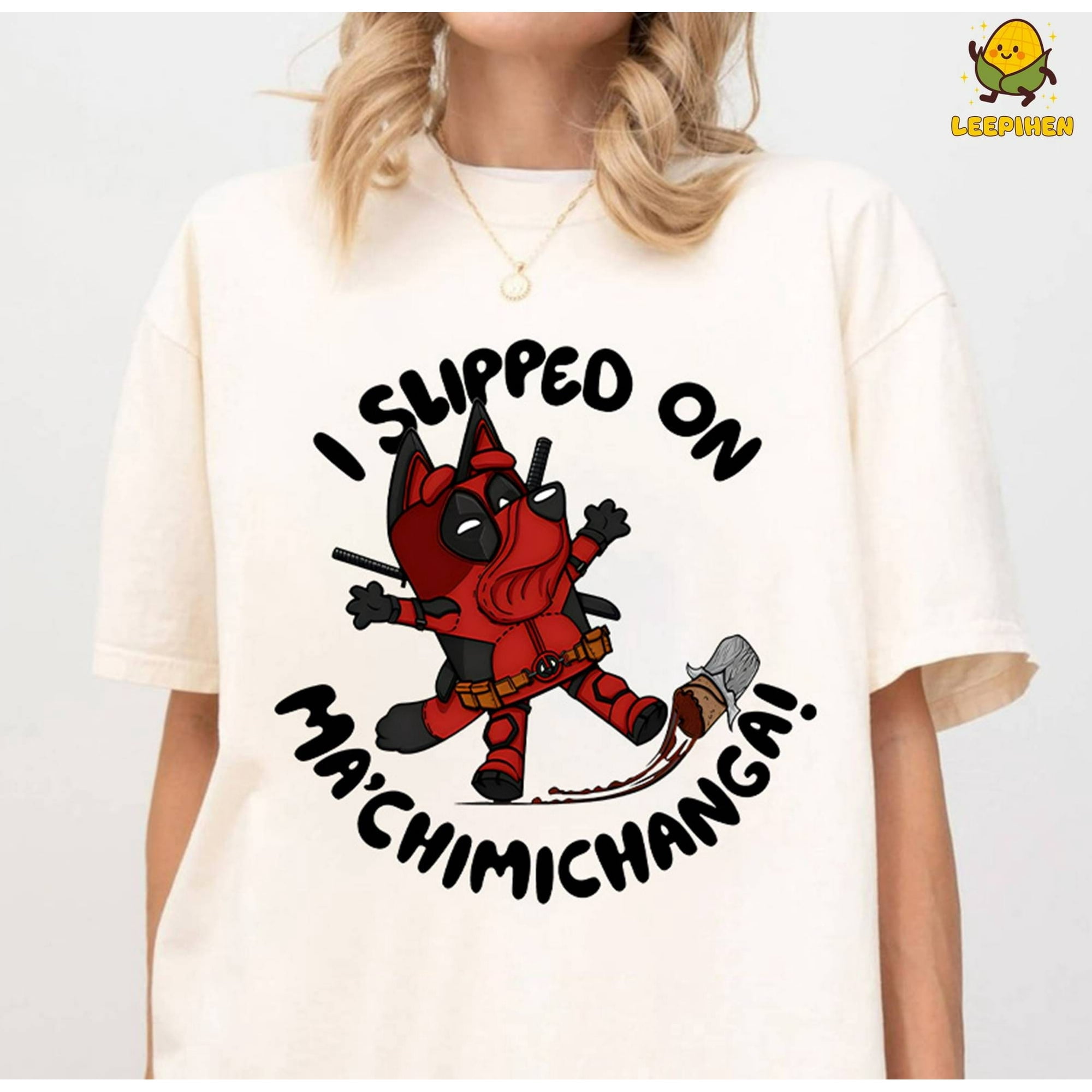 Bluey Deadpool Shirt, Bluey Chimichanga Shirt, Bluey Deadpool 3 Shirt ...