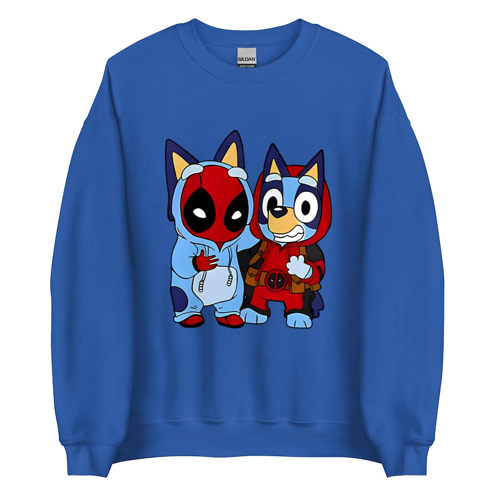 Bluey & Deadpool -Unisex T-Shirt Up To 4XL - Walmart.com