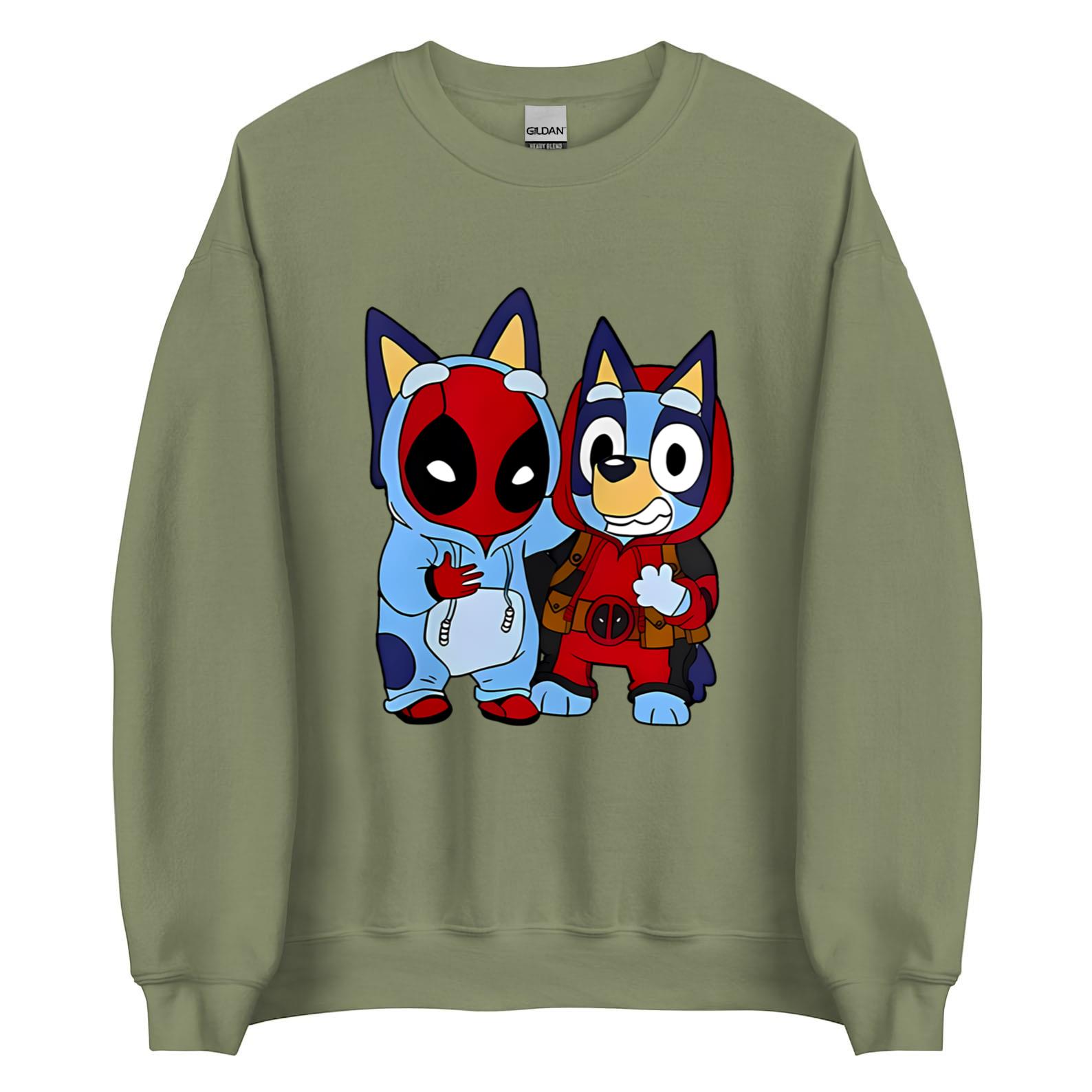 Bluey & Deadpool -Unisex T-Shirt Up To 4XL - Walmart.com