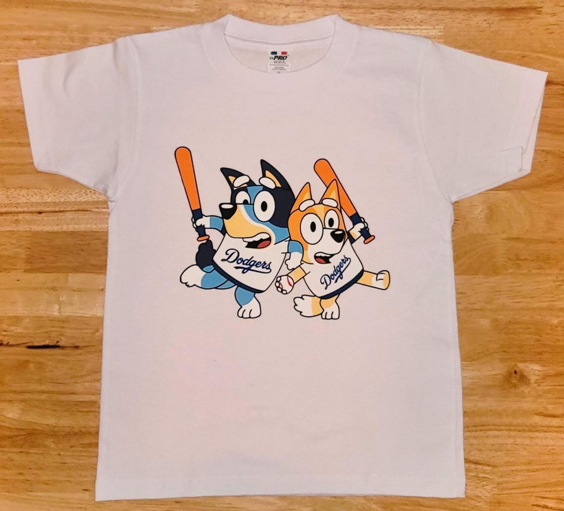 Bluey Dodgers Shirt, Bluey Character, Dodgers Shirt - Walmart.com