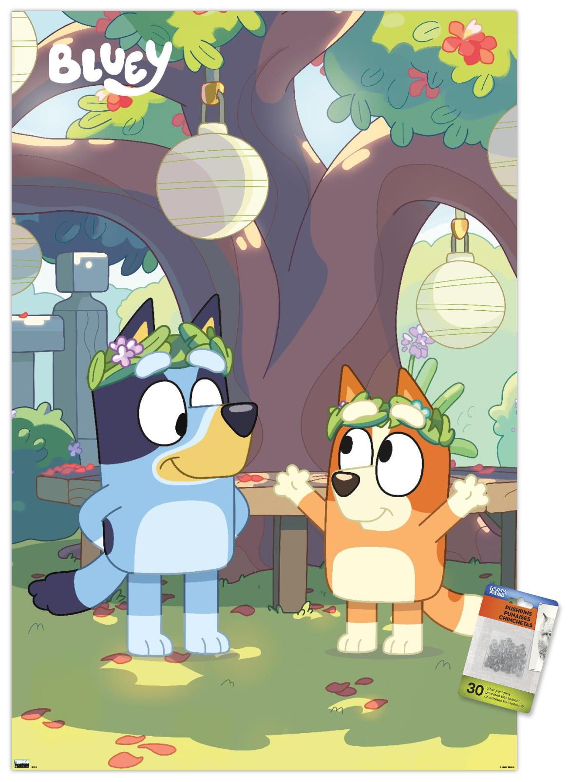 Bluey - Duo Wall Poster with Push Pins, 22.375" x 34" - Walmart.com