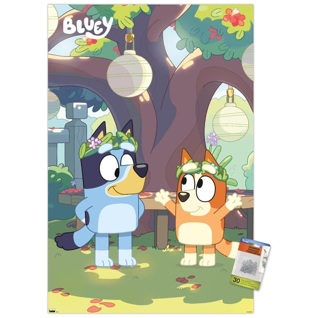 Bluey - Duo Wall Poster with Push Pins, 22.375" x 34" - Walmart.com