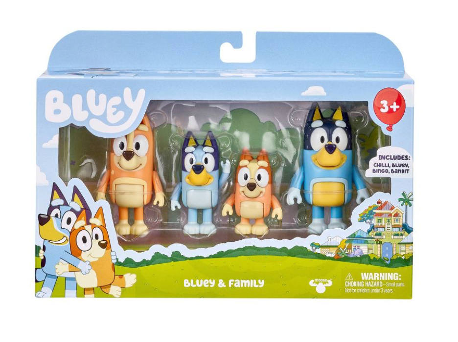 Bluey & Family Figures 4pk Pack Toy, New With Box, Pet and Smoke Free ...