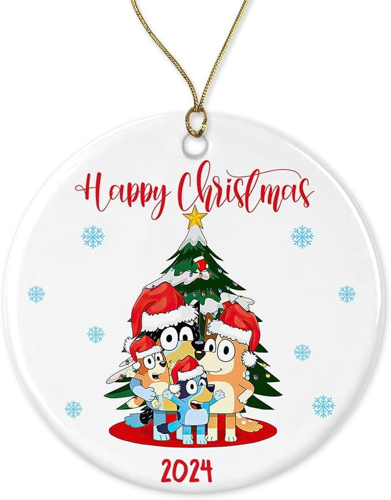 Bluey Family Christmas Ornament - Happy Christmas 2024 - Bluey Cartoon ...
