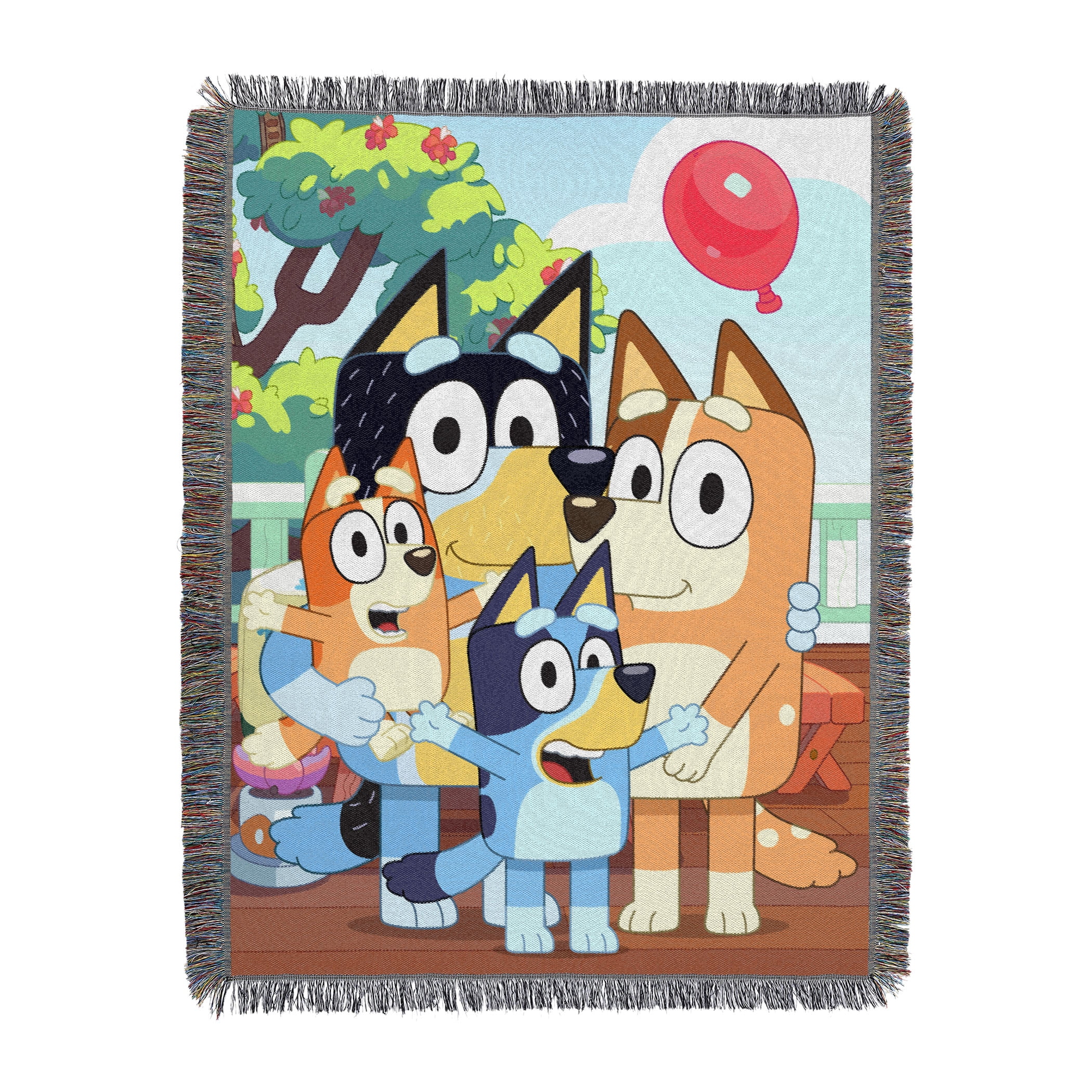 Bluey Family Day Woven Tapestry Throw Blanket - Walmart.com