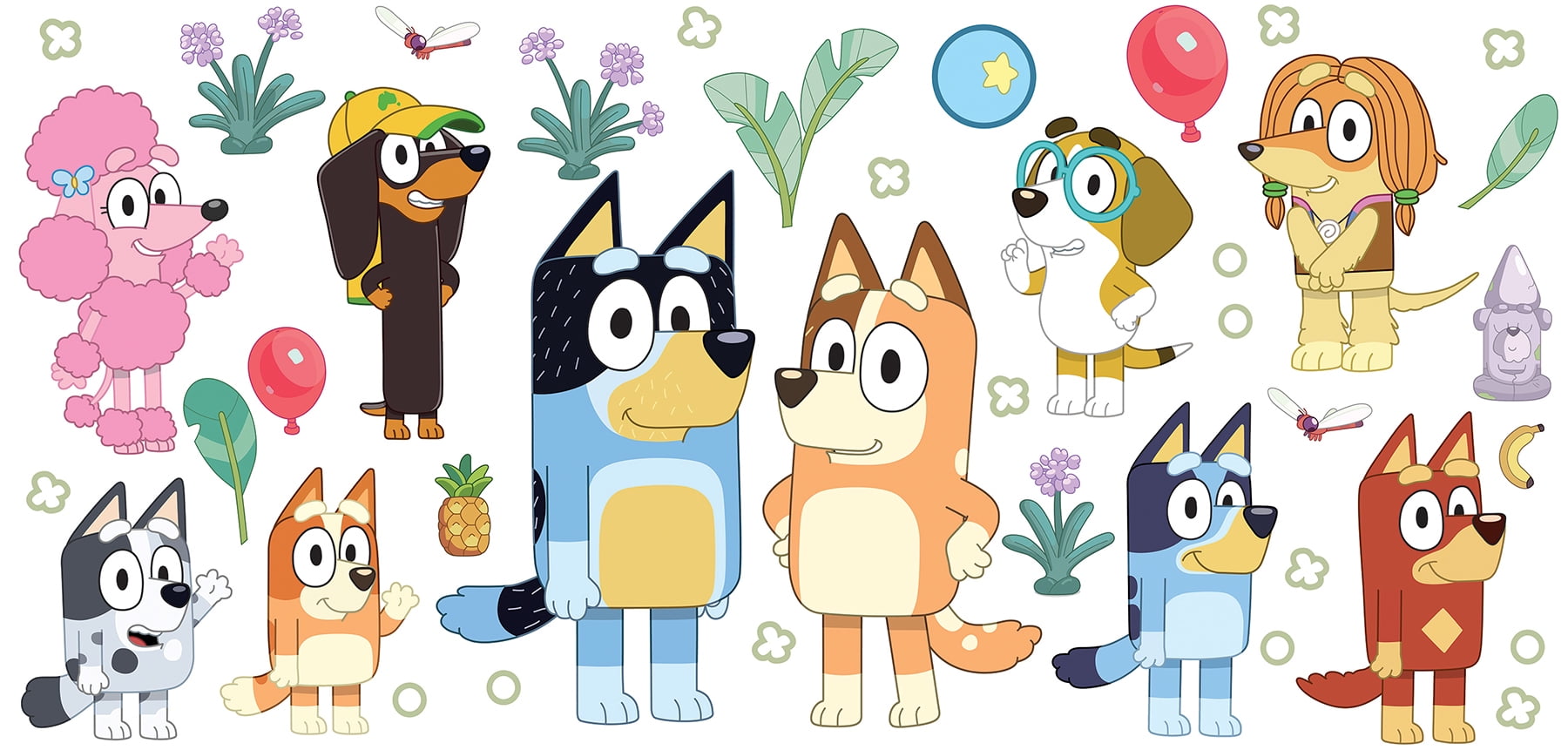 RoomMates Bluey Family & Friends Peel & Stick Wall Decals - Kids ...