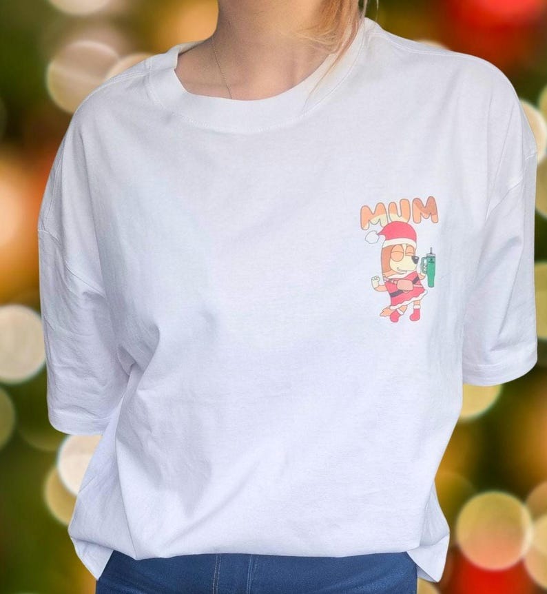 Bluey Family MUM MOM Chili Christmas T shirt Bluey Bingo Bandit fun ...
