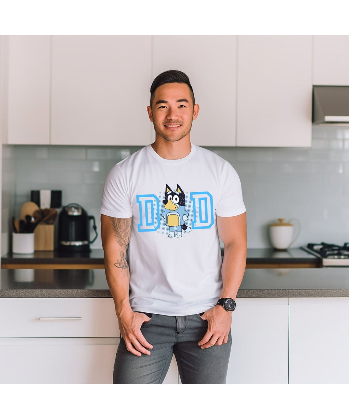 Bluey Family Party Top, Bandit & Chilli Shirt, Birthday & Father'S Day ...