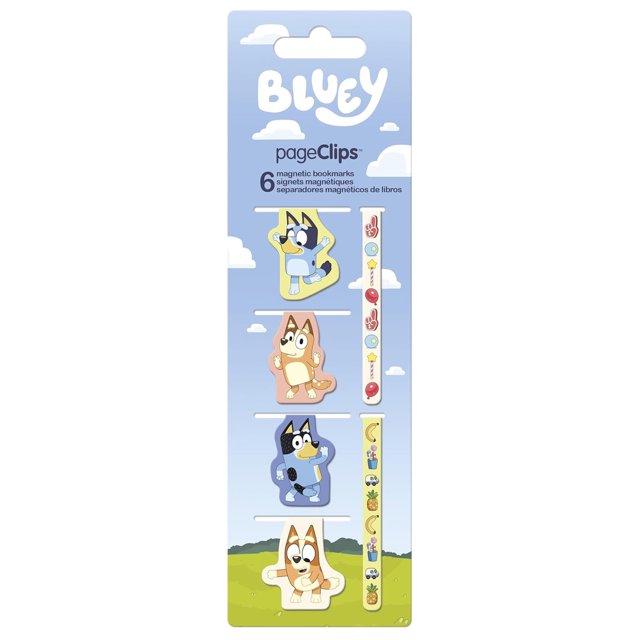 Bluey 896198 Family Shaped Magnetic Page Clip Bookmarks - Walmart ...