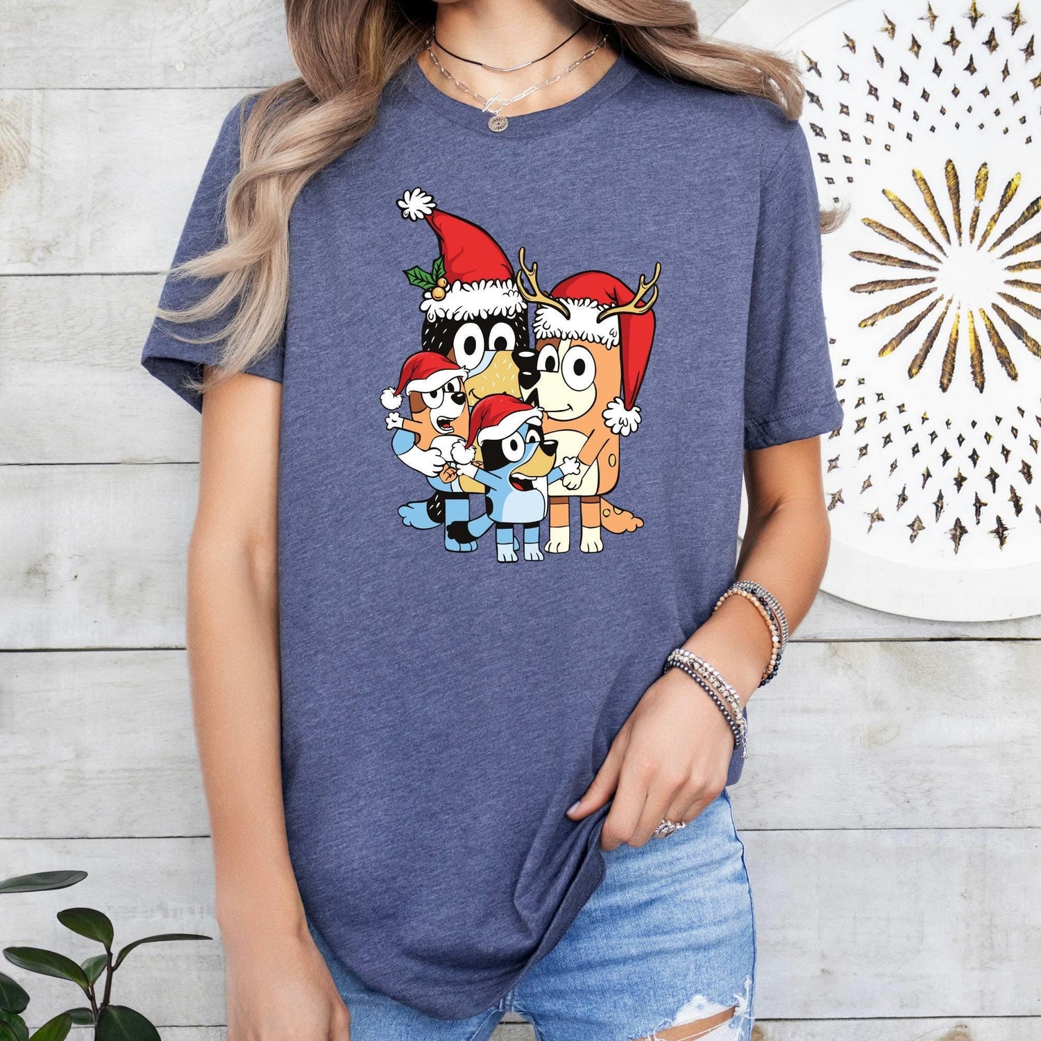 Bluey Family Shirt, Bluey Christmas Tee, Family Xmas T-Shirt, Sister ...